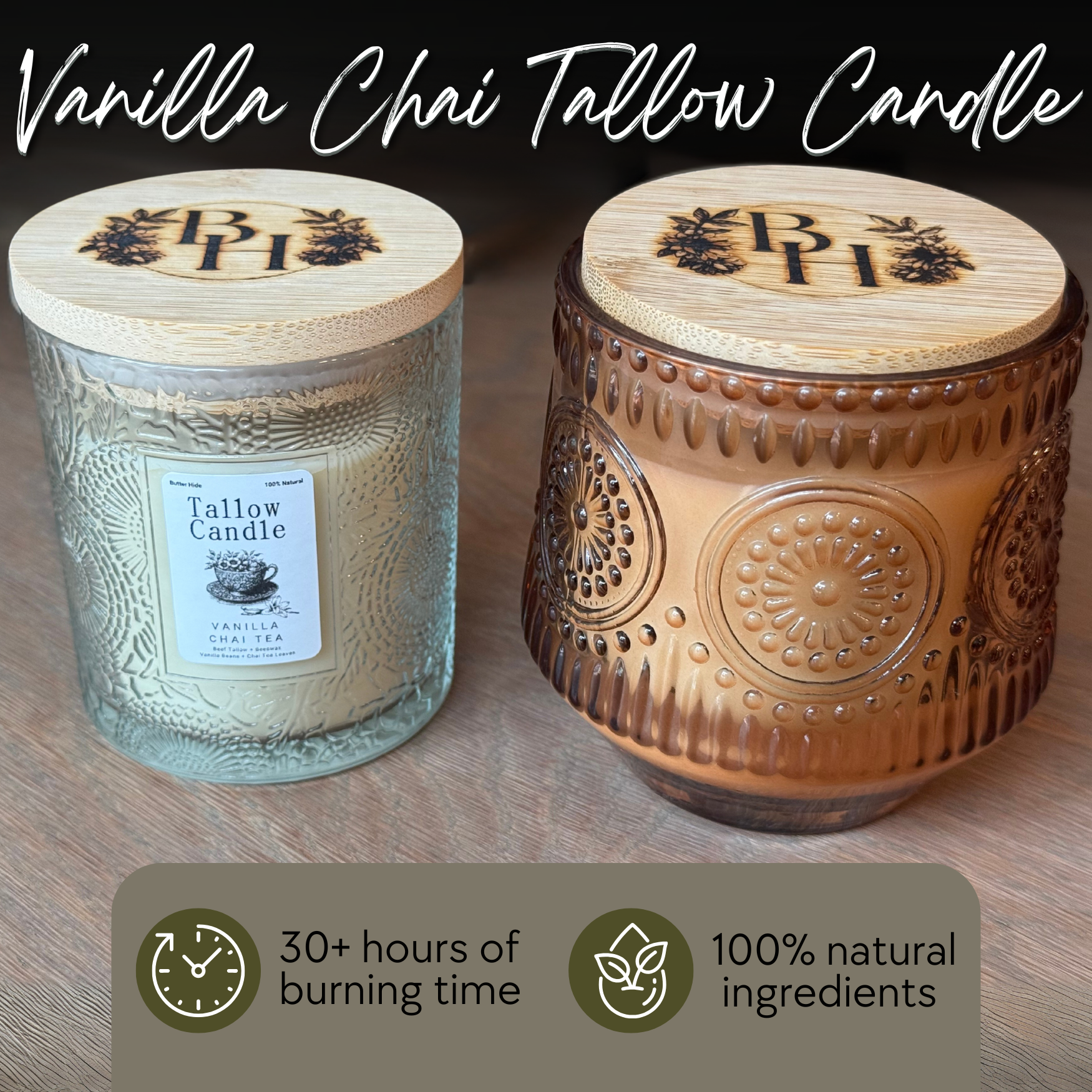 *NEW* Vanilla Chai Tea Tallow Candle – Butter Hide Tallow Products